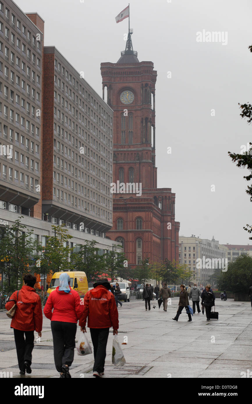 Berlin, Germany, the Rathauspassagen and the Red Town Hall in bad ...