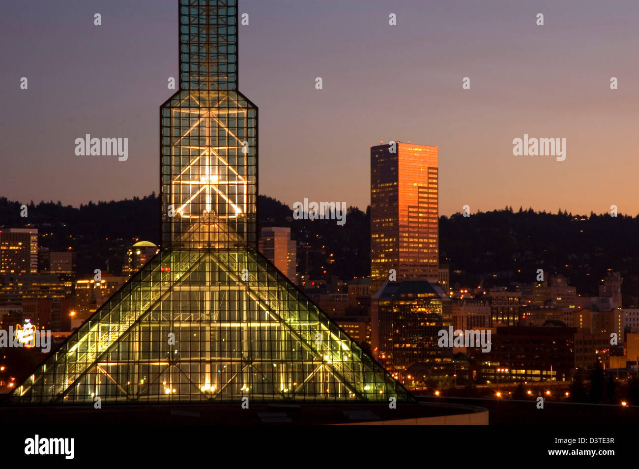 Oregon Convention Center at night, Portland, Oregon Stock Photo - Alamy