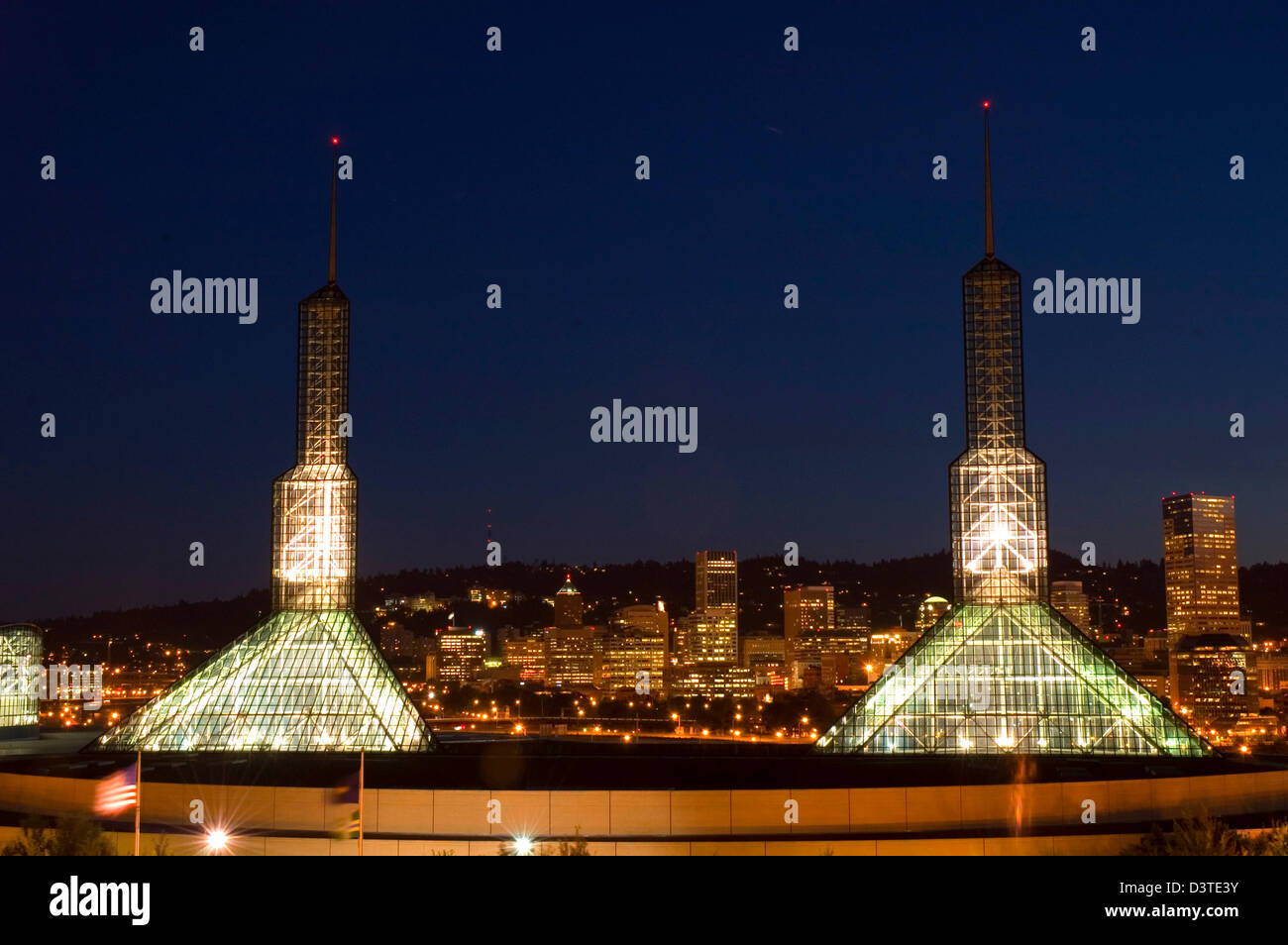 Oregon Convention Center at night, Portland, Oregon Stock Photo - Alamy