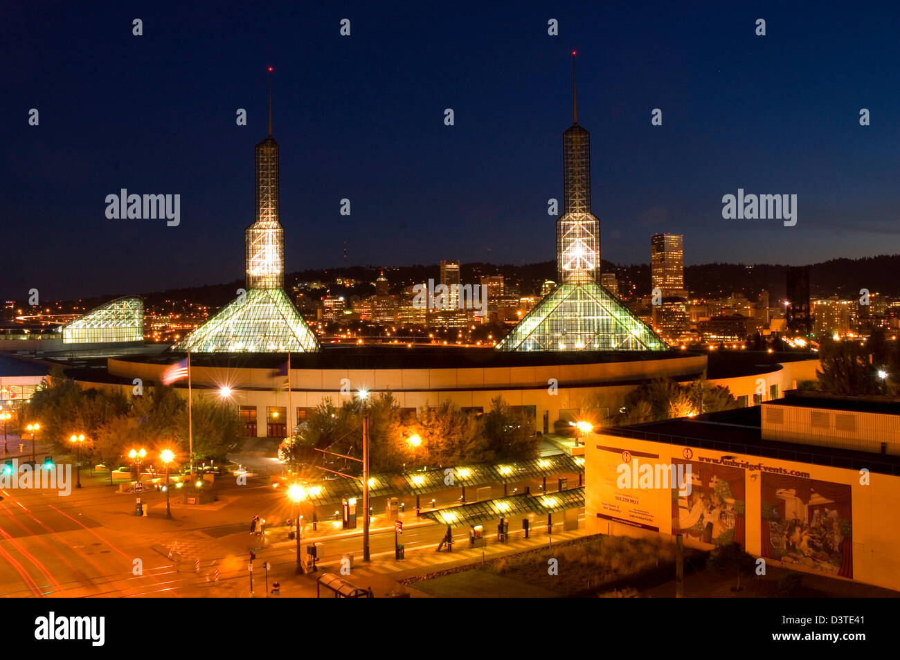 Oregon Convention Center at night, Portland, Oregon Stock Photo - Alamy
