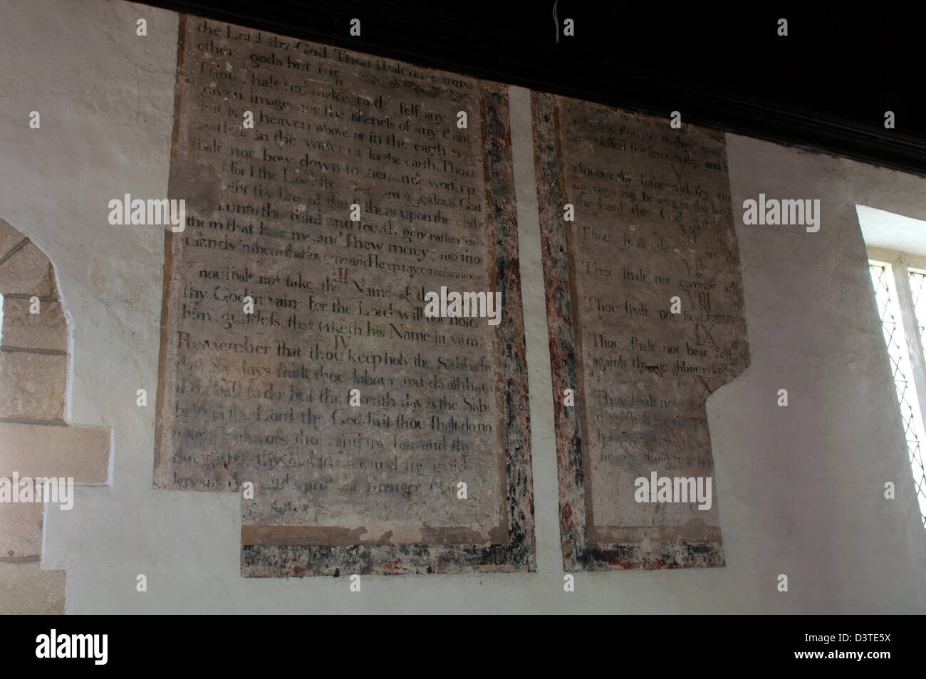 The Ten Commandments, St. Oswald`s Church, Shipton Oliffe ...