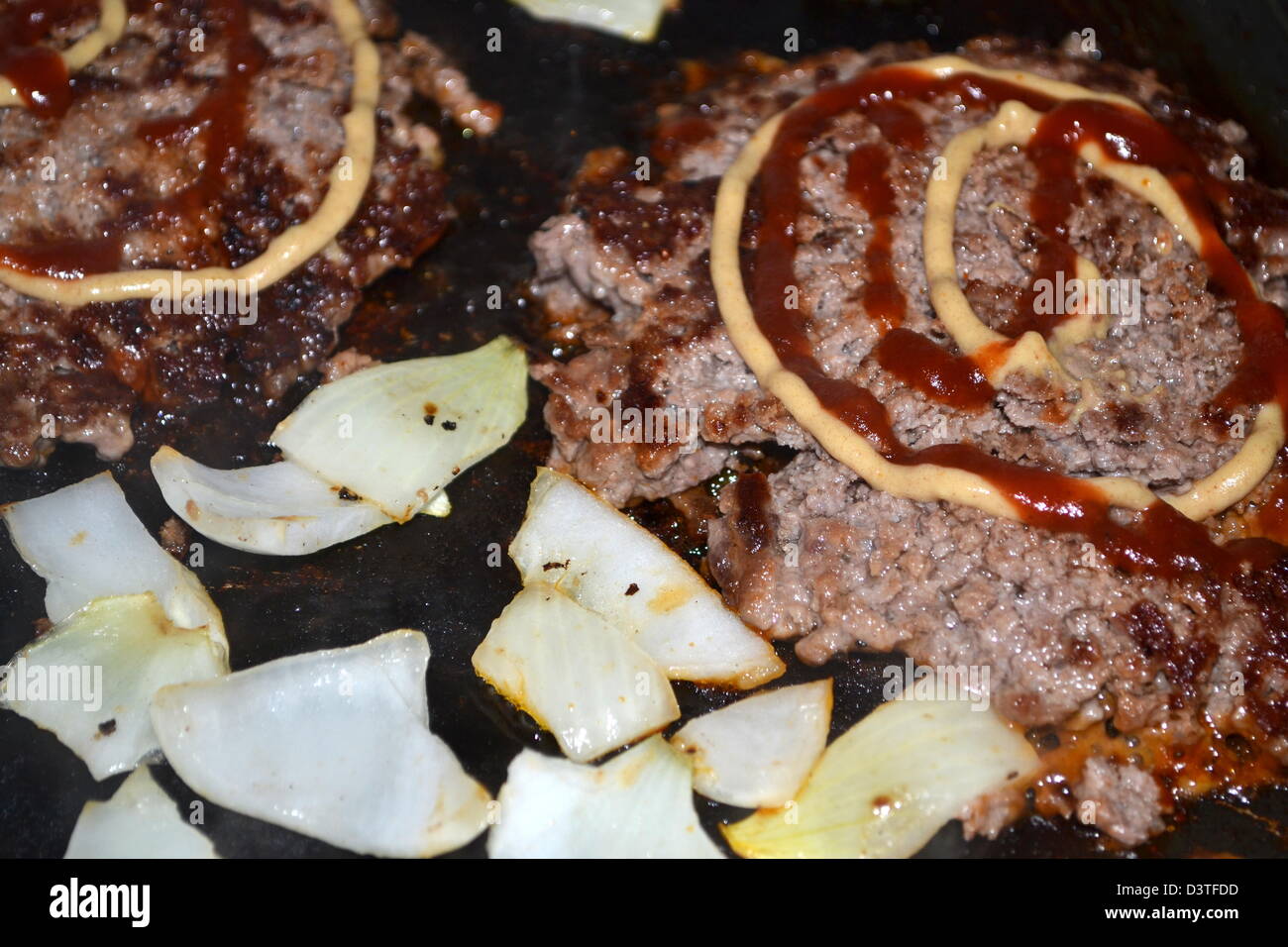 homemade burger filling Stock Photo - Alamy