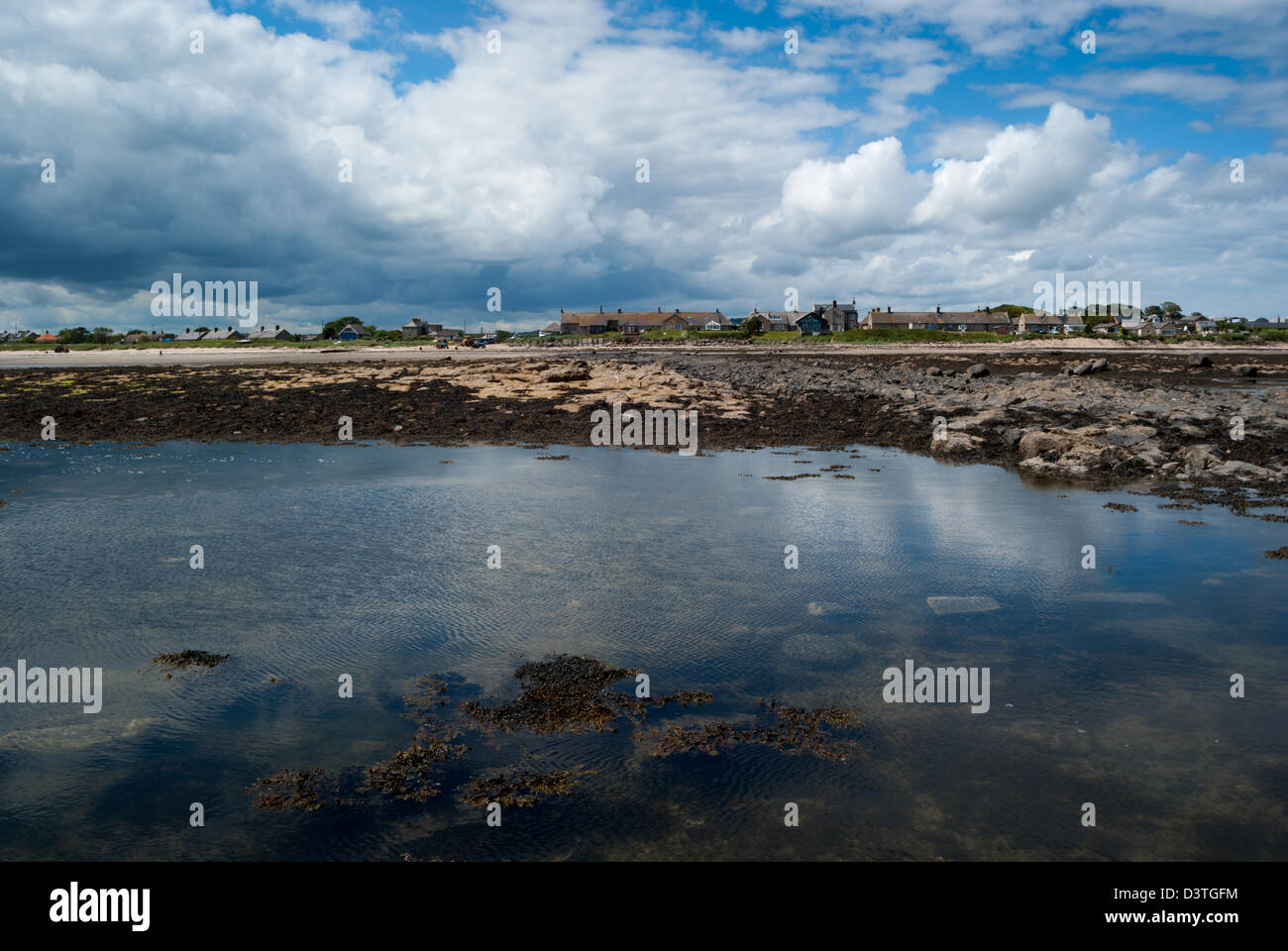 A sea pool on the foreshore at Bulmer Northumberland England UK ...
