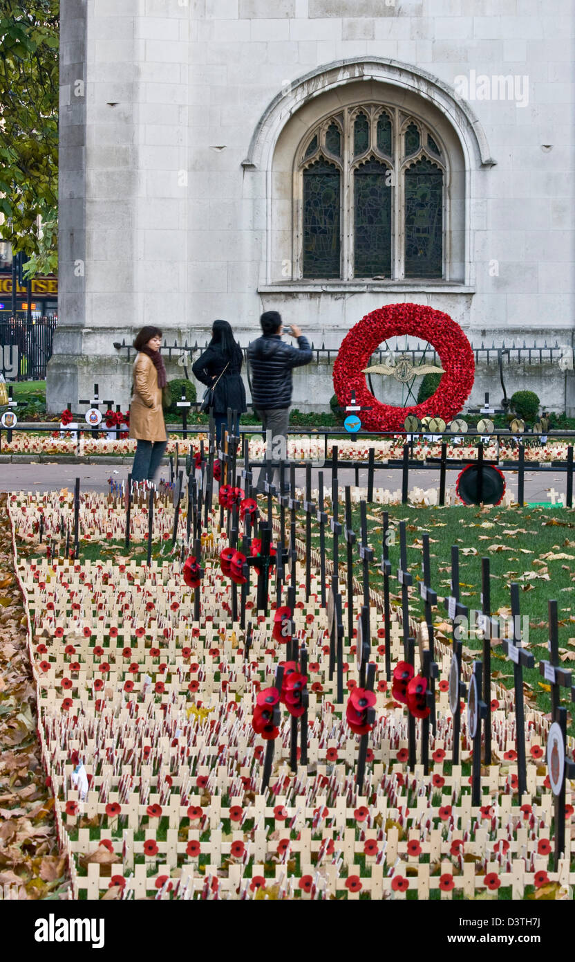 Field of remembrance at Westminster Abbey London England Europe Stock ...