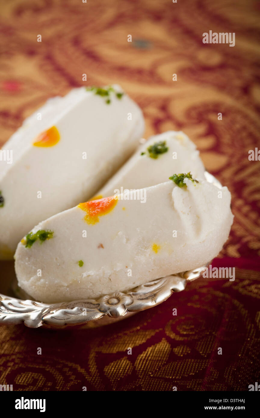 Cham cham a traditional Indian sweet made from chhena (cottage cheese ...