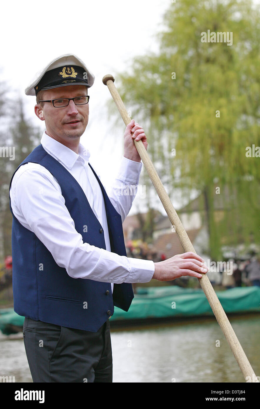 Luebbenau, Germany, Steffen Franke, CEO of Kahnfaehrgenossenschaft ...