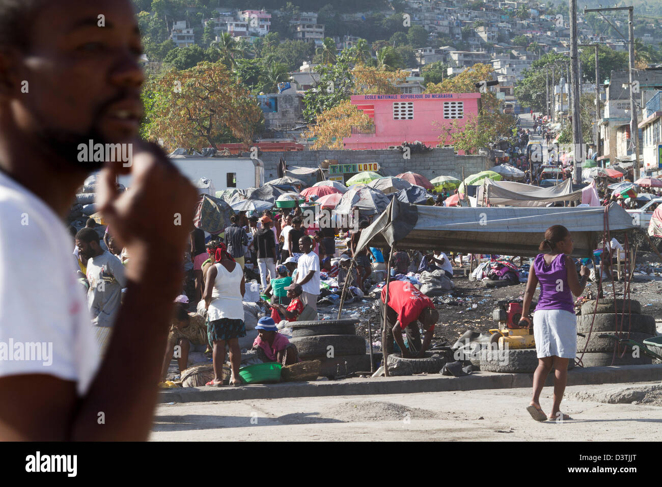 A market in Port-au-Prince ,Haiti Stock Photo - Alamy