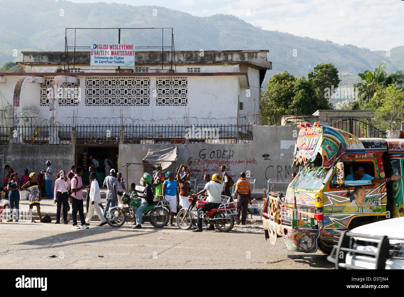 A street in Port-au-Prince ,Haiti Stock Photo - Alamy