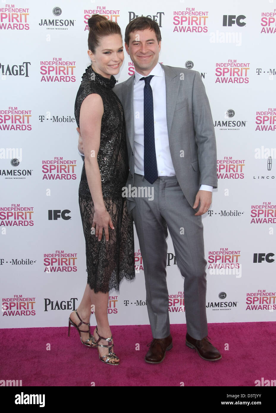 KATIE ASELTON & MARK DUPLASS 2013 FILM INDEPENDENT SPIRIT AWARDS BEACH ...