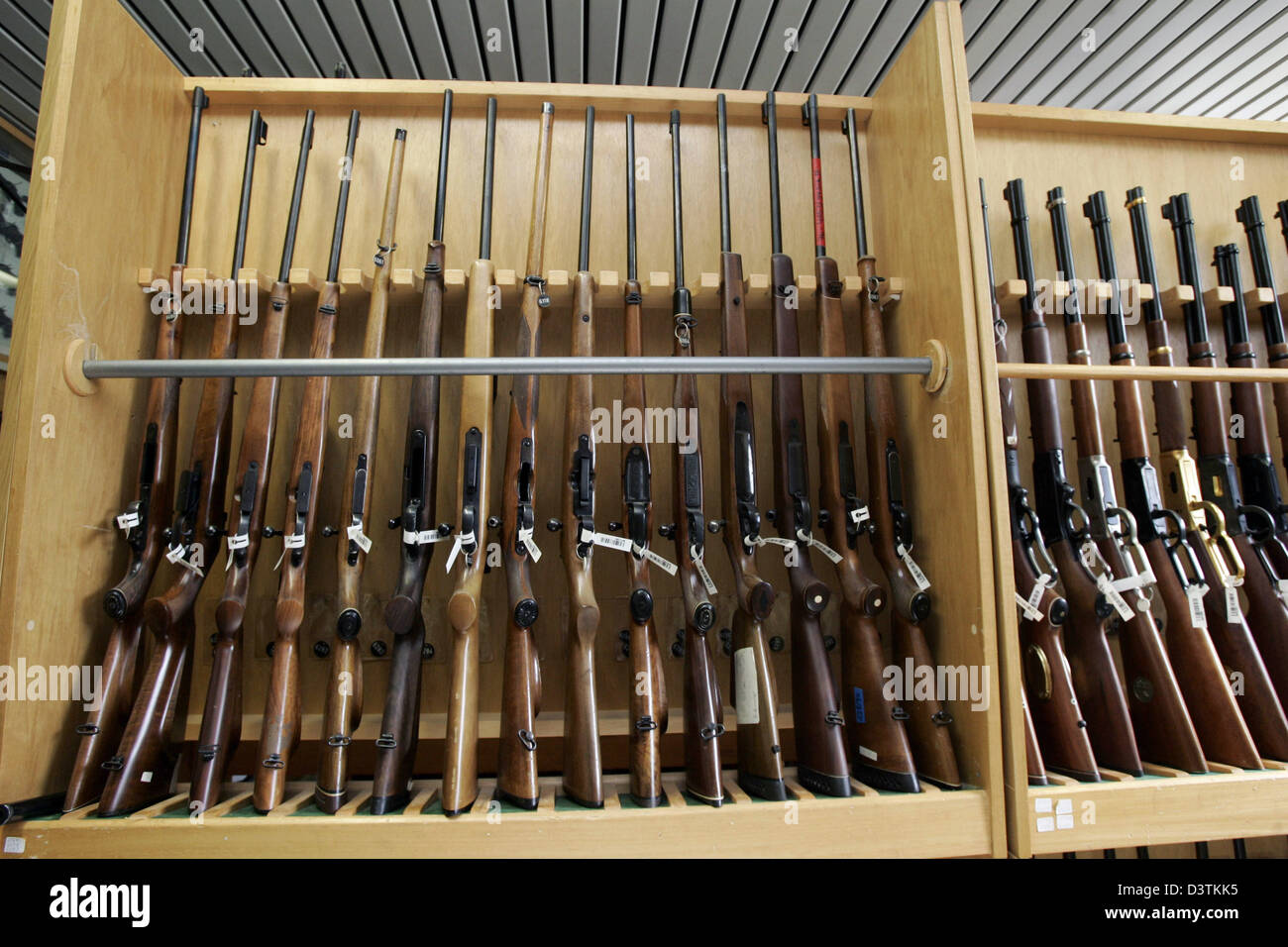 Various types of weapons photographed at the armoury of the Federal ...