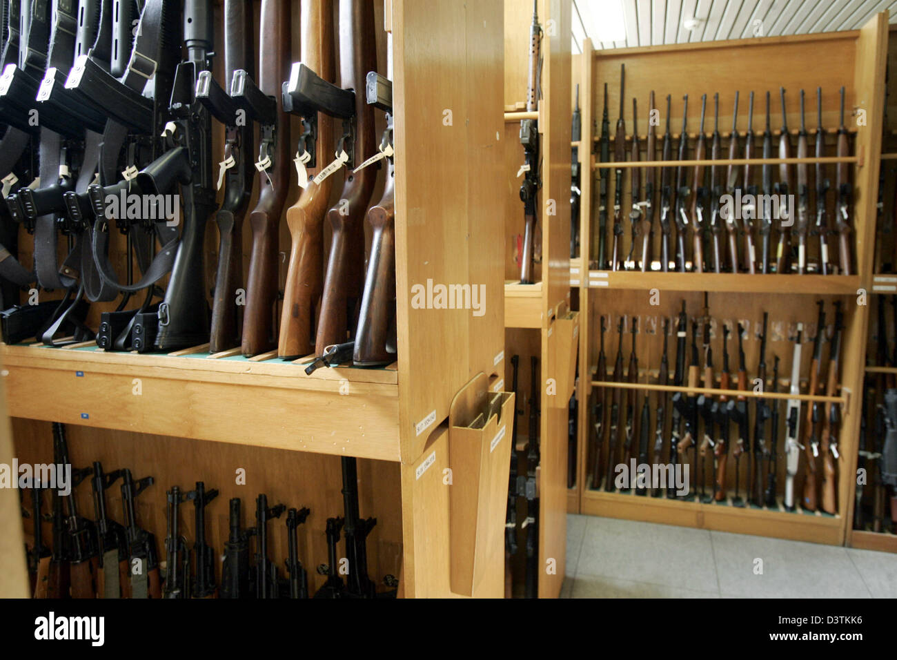 Various types of weapons photographed at the armoury of the Federal ...