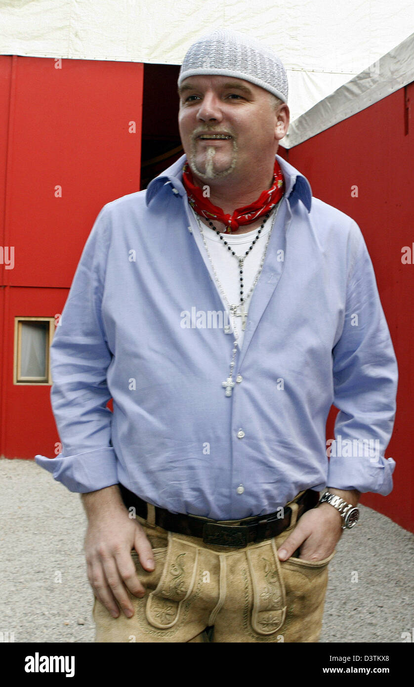 Austrian singer DJ Oetzi pictured at the Oktoberfest in Munich, Germany ...