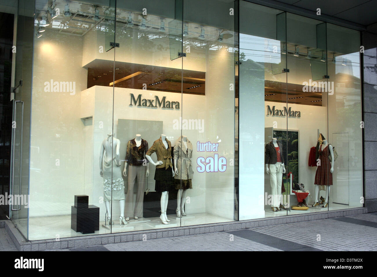 The picture shows a Max Mara store in Nanjing Road in Shanghai, China ...