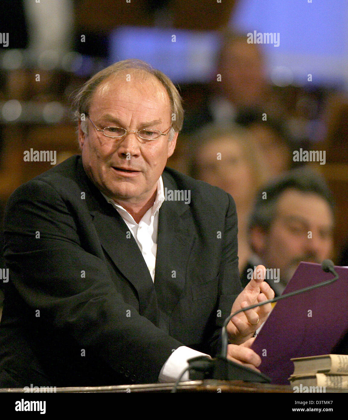 The Austrian actor singer Klaus Maria Brandauer reads from Mozart's ...