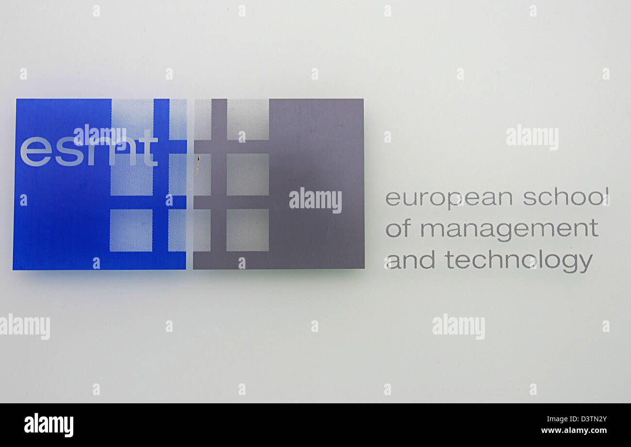 The picture shows the logo of the European School of Management and ...
