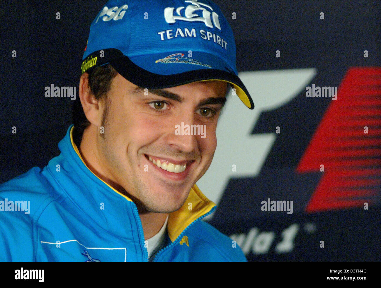Spanish Formula One pilot Fernando Alonso of Renault F1 team smiles ...