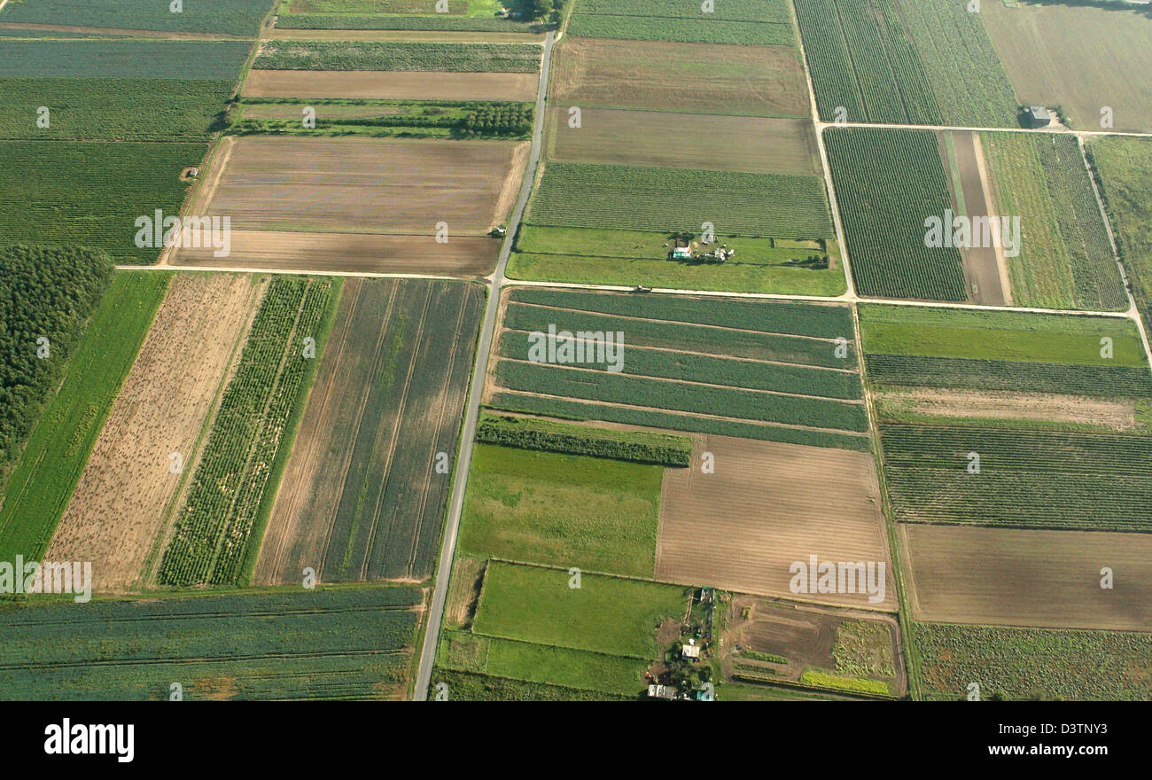The aerial view shows the rural hinterland of Bonn, Germany, 21 October ...