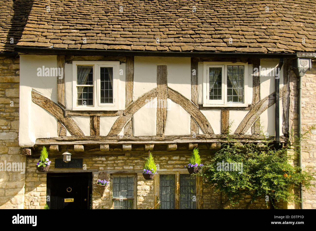 The Old Court House building, Castle Combe, Cotswold District, England ...