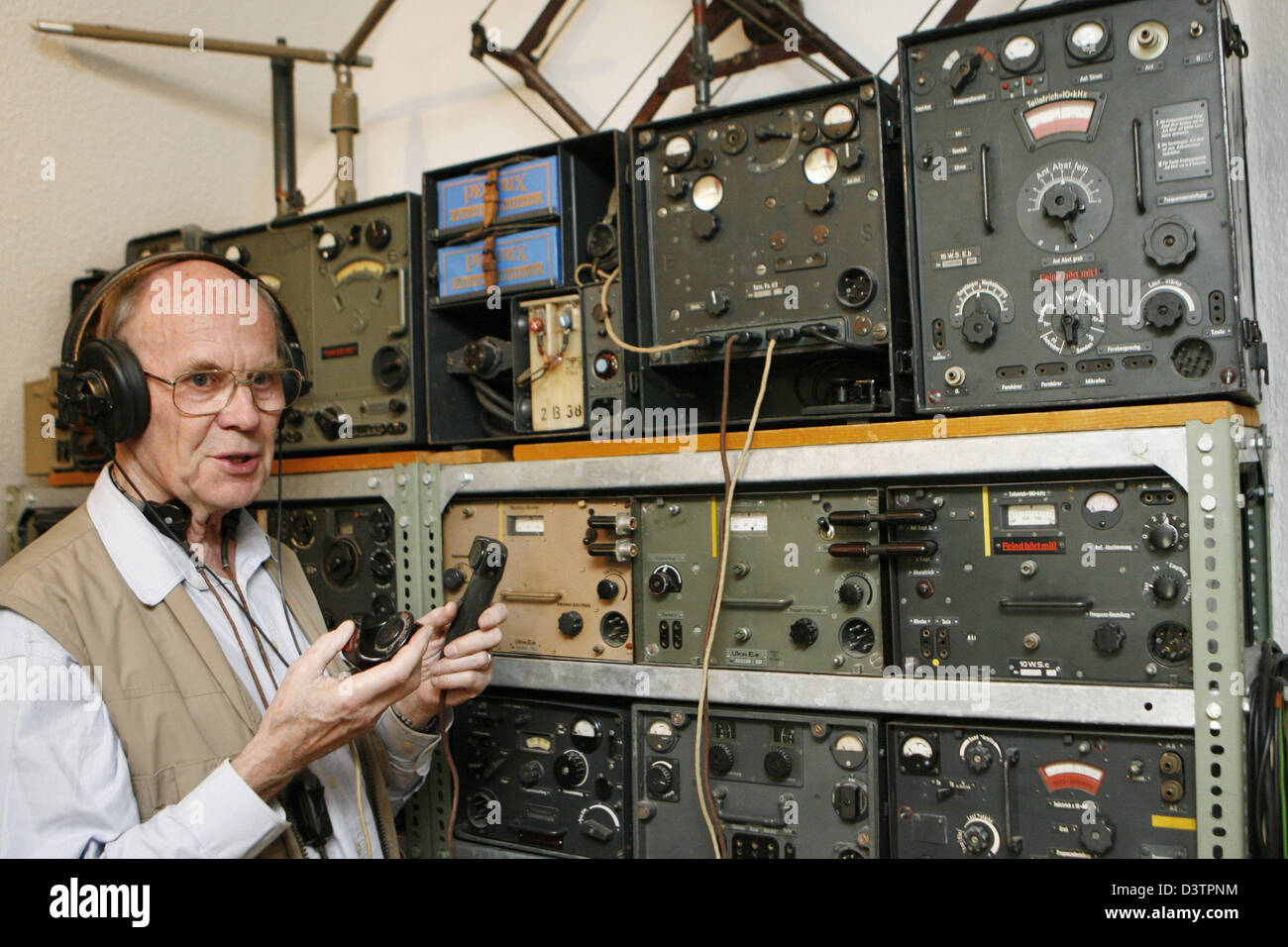 Wireless equipment collector and historian Hans Richter operates a ...
