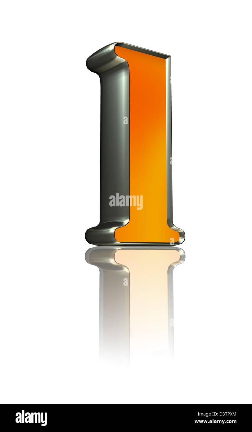 3d golden sign 1 Stock Photo - Alamy