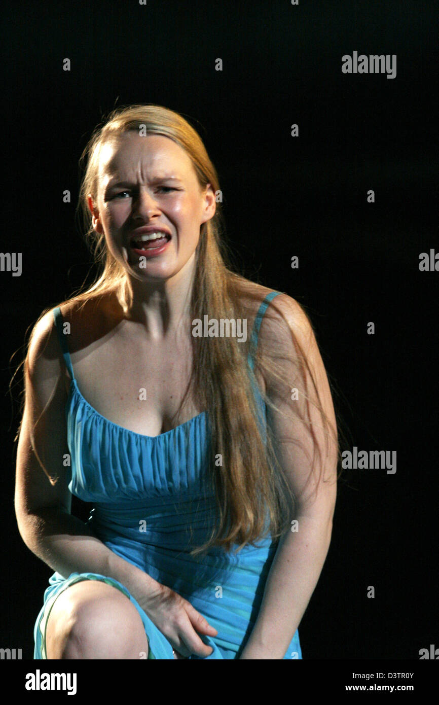 Actress Anja Schneider as Ellida Wangel performs in Henry Ibsen's 'The ...