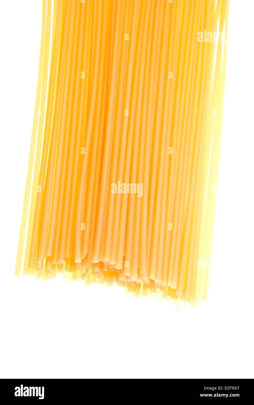 uncooked spaghetti noodles isolated on a white background Stock Photo ...