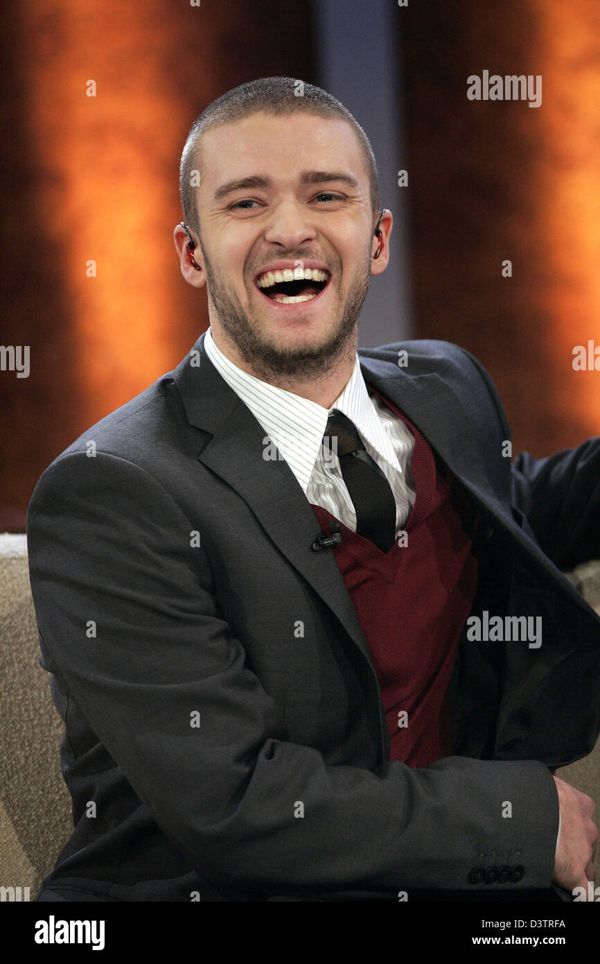 US singer Justin Timberlake pictured at the TV show 'Bet, that ...