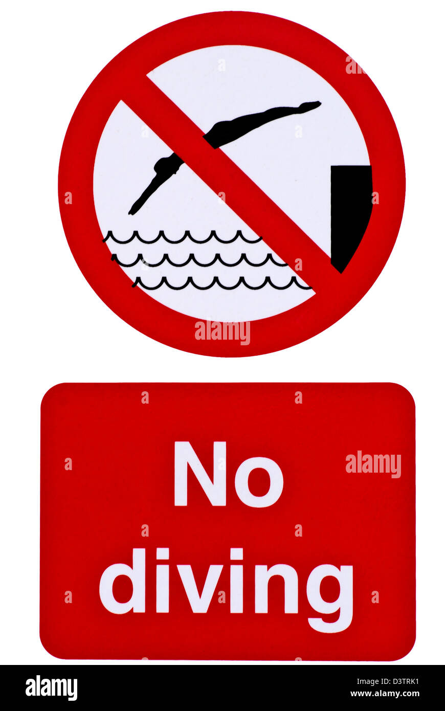 No Diving Sign