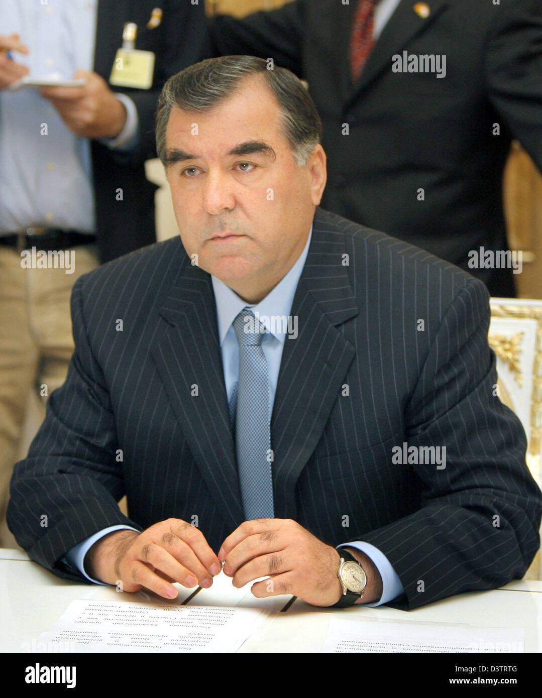 The Tajik President Emomali Rakhmonov Pictured In Dushanbe Tajikistan