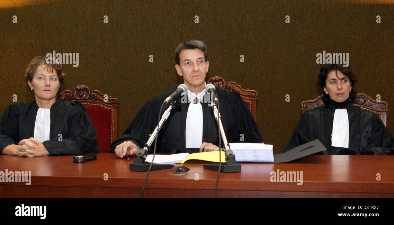 (L-R) The judges Pascale Dorion, chief judge Pierre Wagner and judge ...