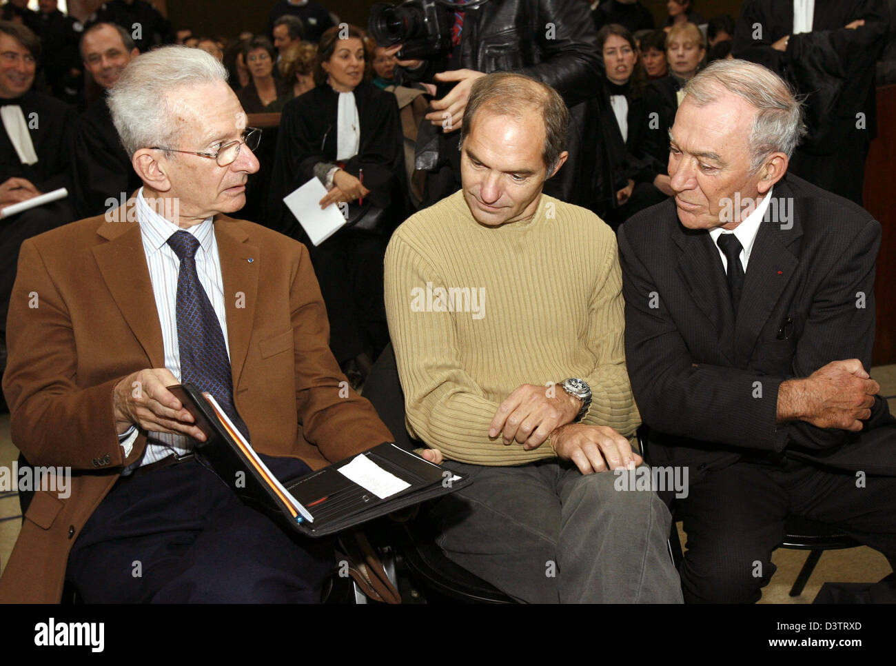 Accused in the 1992 Strasbourg Airbus crash trial, (L-R) Calude ...