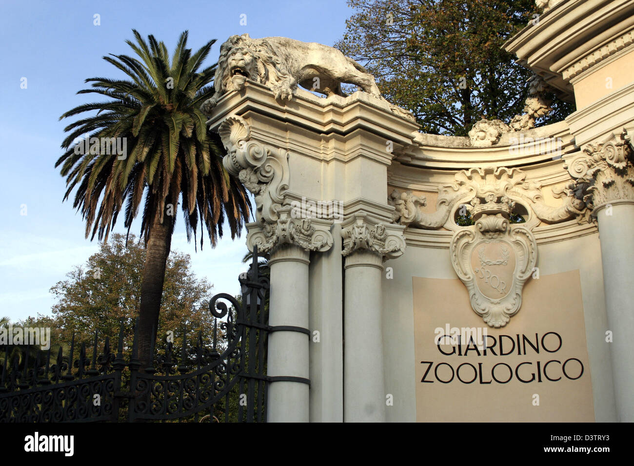 The photo shows the entrance of the zoo Giardino Zoologico (Bioparco) in Rome, Italy, 5 November ...