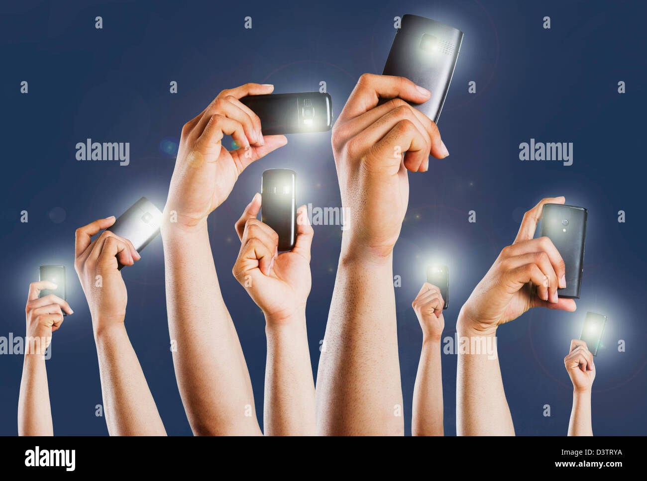 People's hands taking picture with mobile phones Stock Photo - Alamy