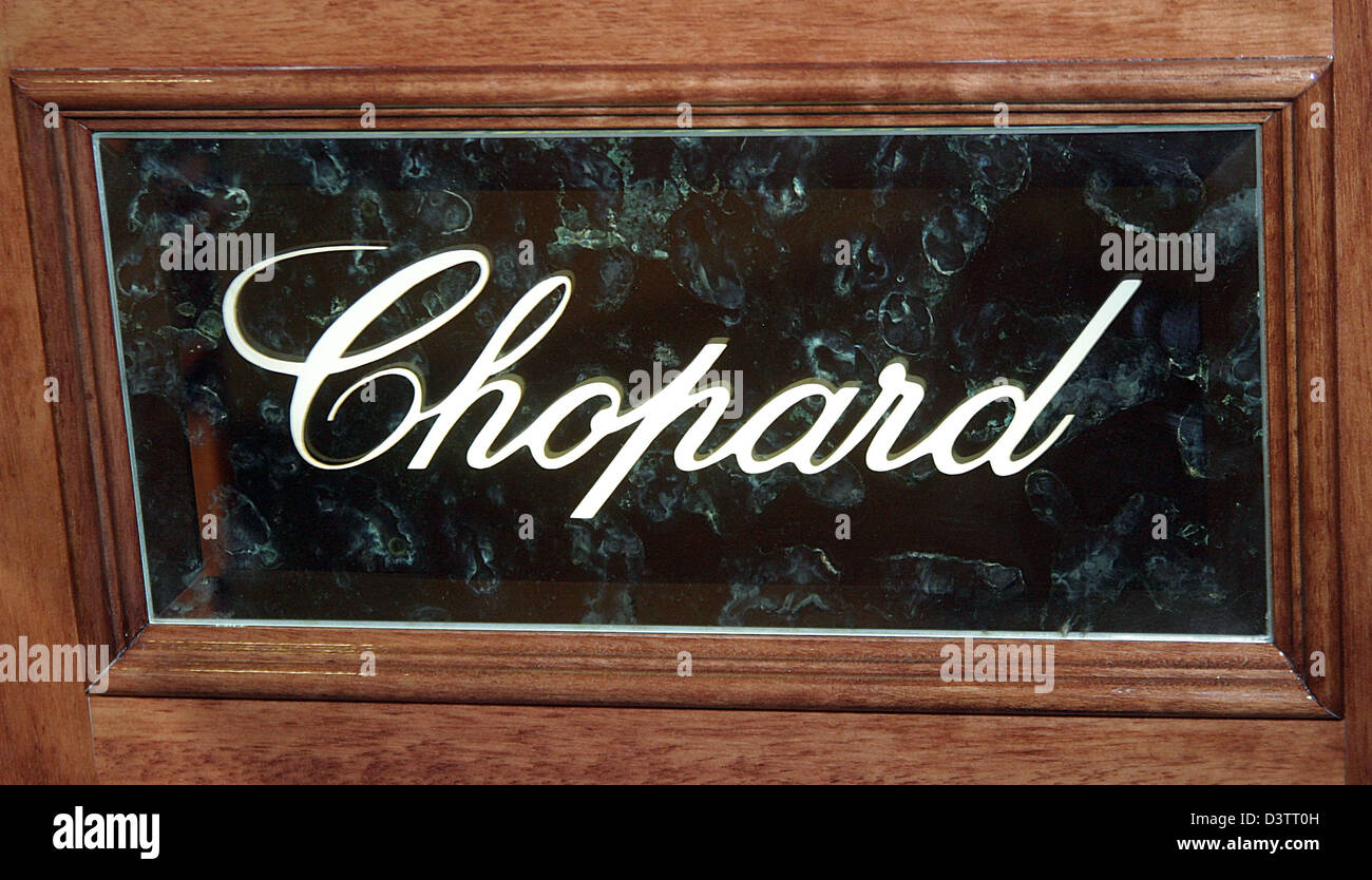 The picture shows the logo of Swiss watch manufacturer 'Chopard' in ...