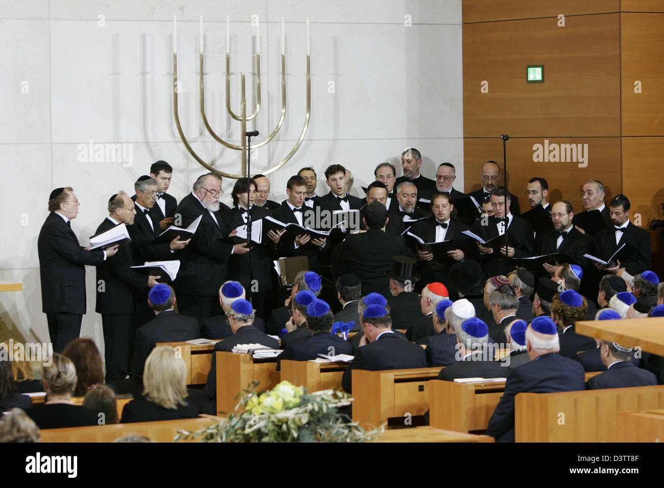 A choir sings at the ceremonial opening of the new main synagogue in ...