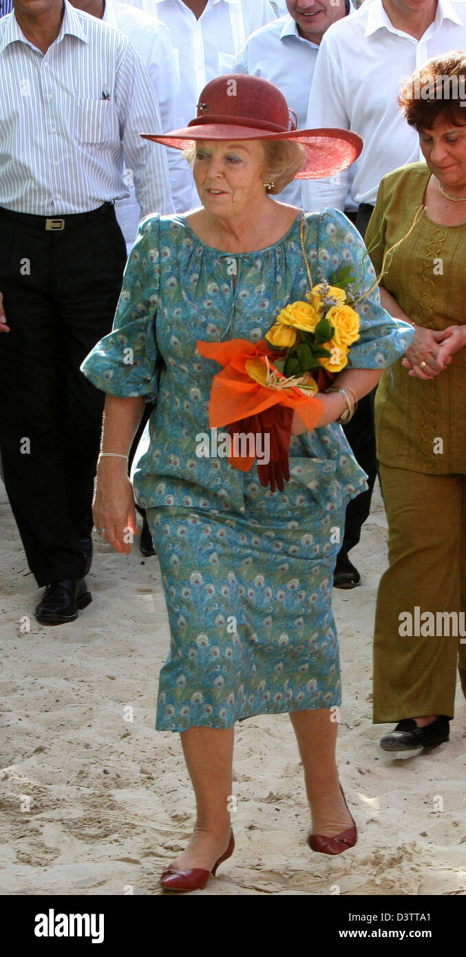 Queen Beatrix of the Netherlands pictured at her official visit to ...