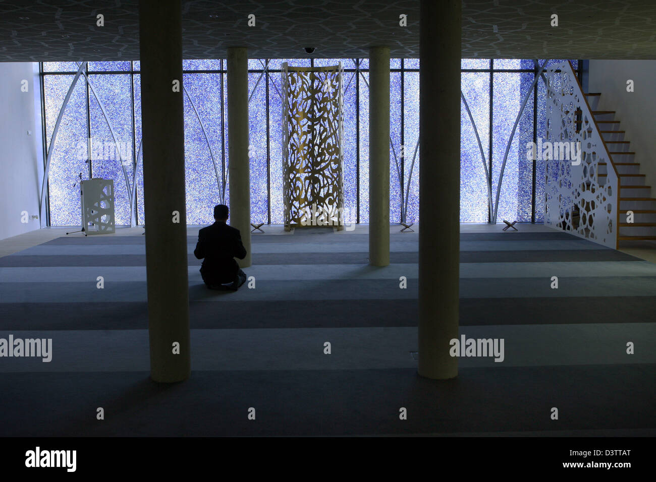 A muslim prays in the new-built mosque of Penzberg, Germany, 07 ...