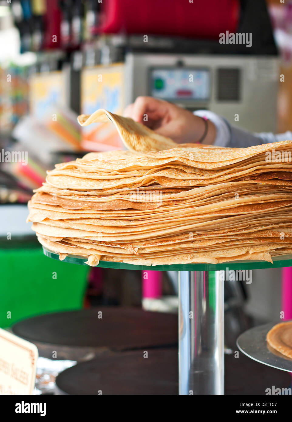 Crepes display hi-res stock photography and images - Alamy