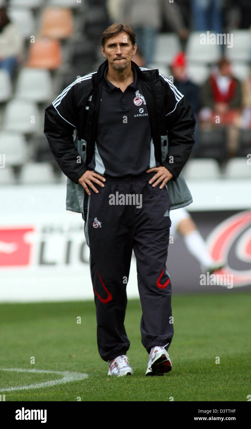 The photo shows Holger Gehrke, interim coach of 1st FC Cologne, prior ...
