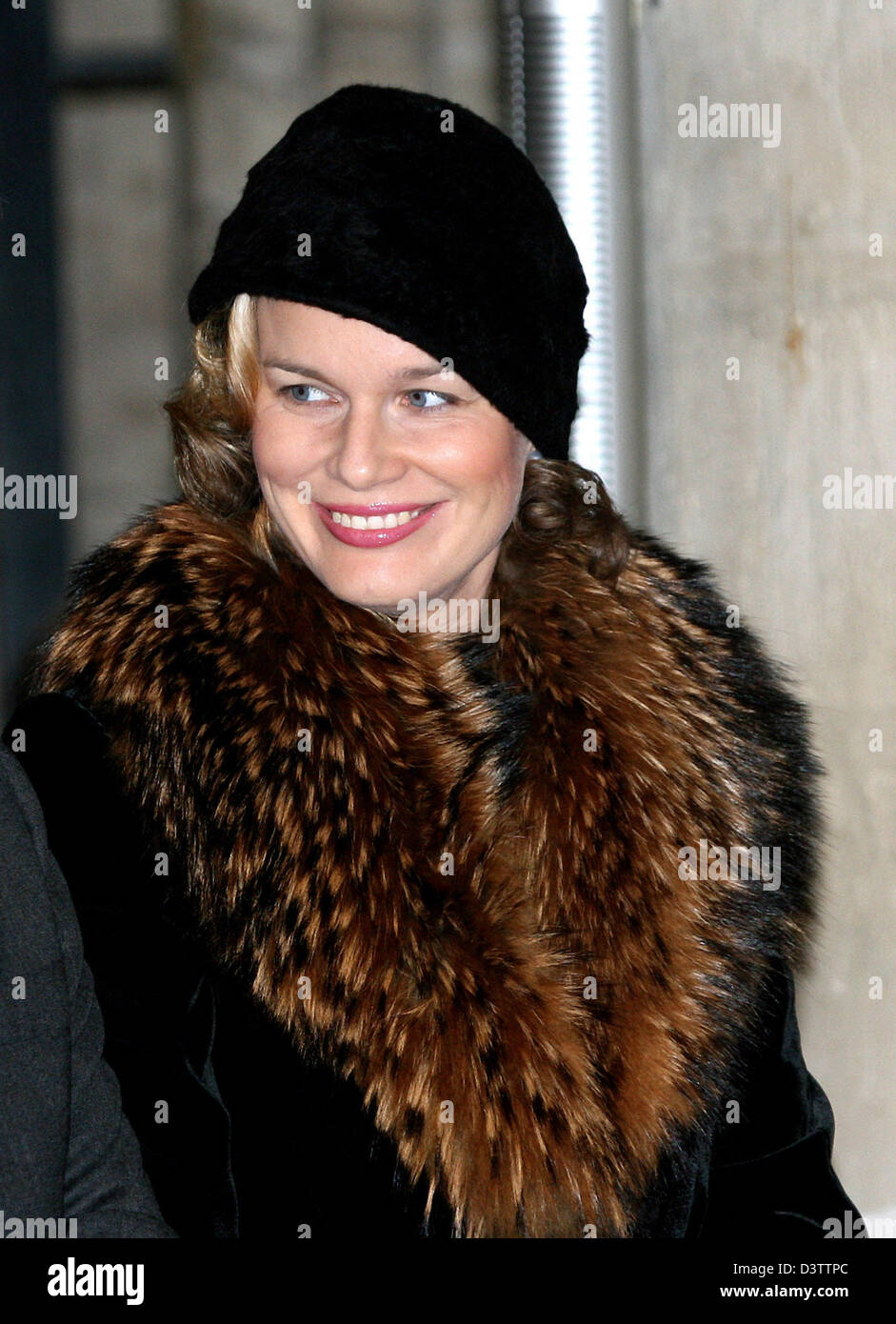 Crown Princess Mathilde of Belgium smiles prior to a church service at ...
