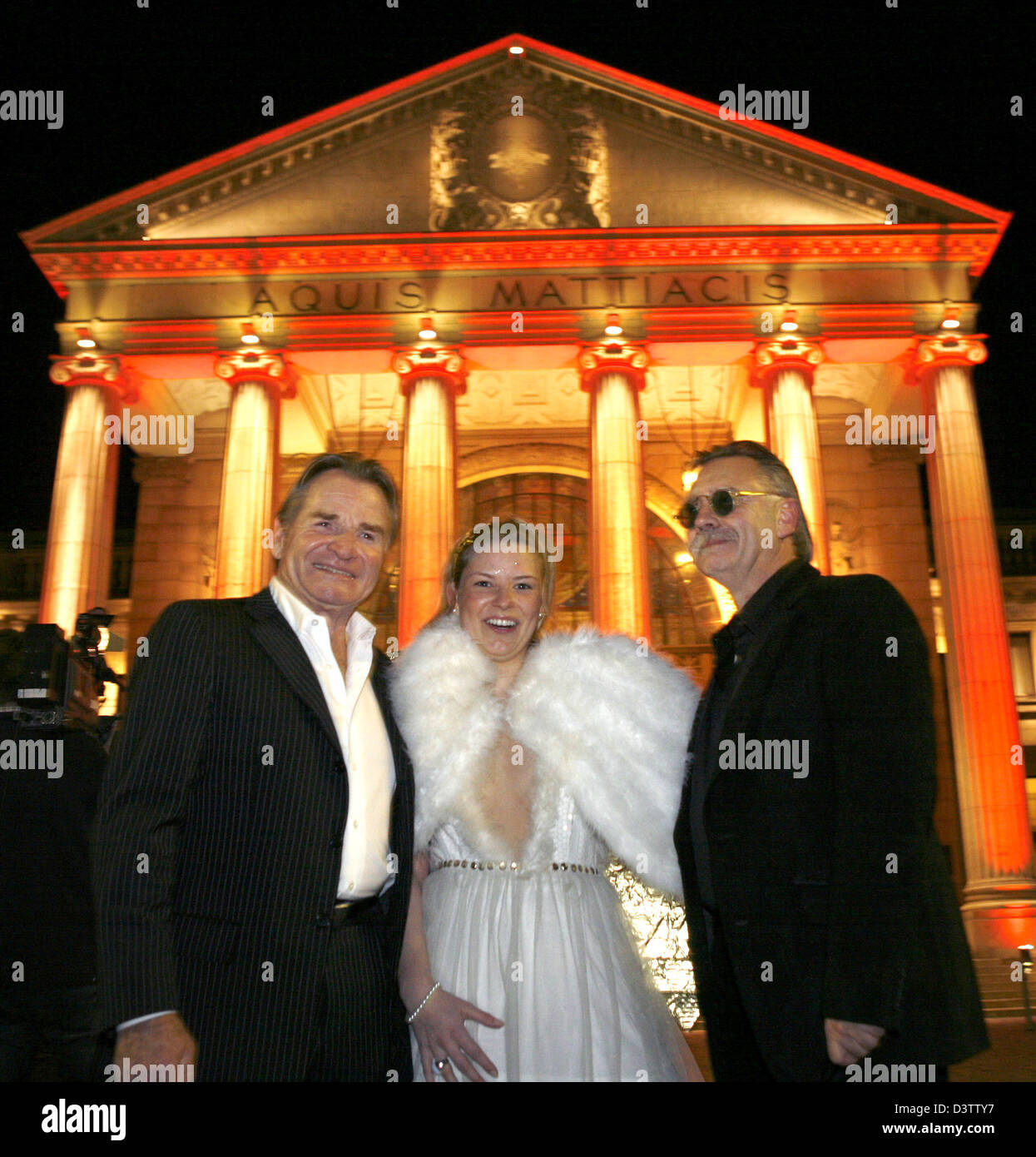 Actor Fritz Wepper (L) and writer Rolf-Rene Schneider (R) pictured at ...