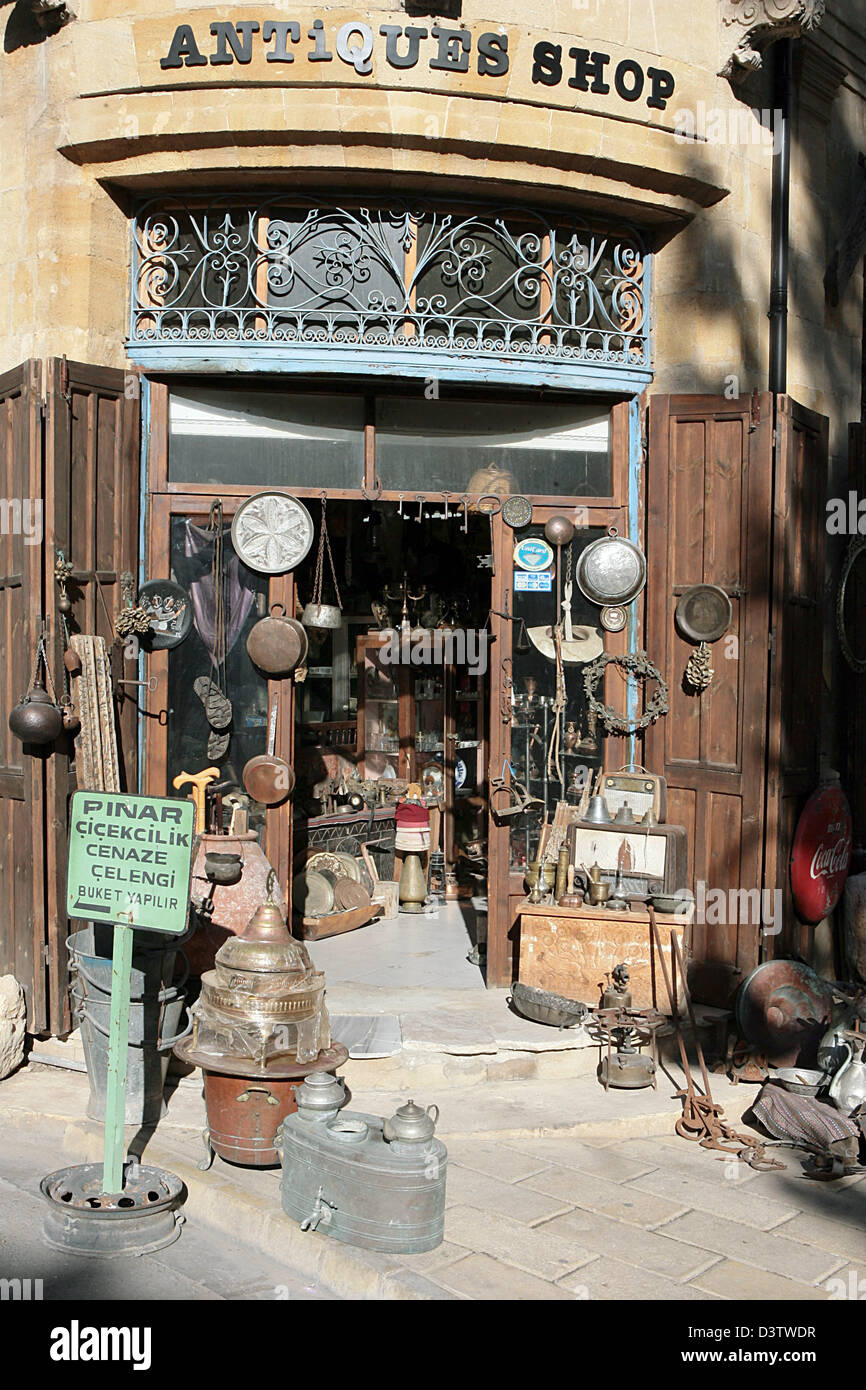 An antiques shop pictured in the Turkish part of Nicosia, Cyprus, 15 ...