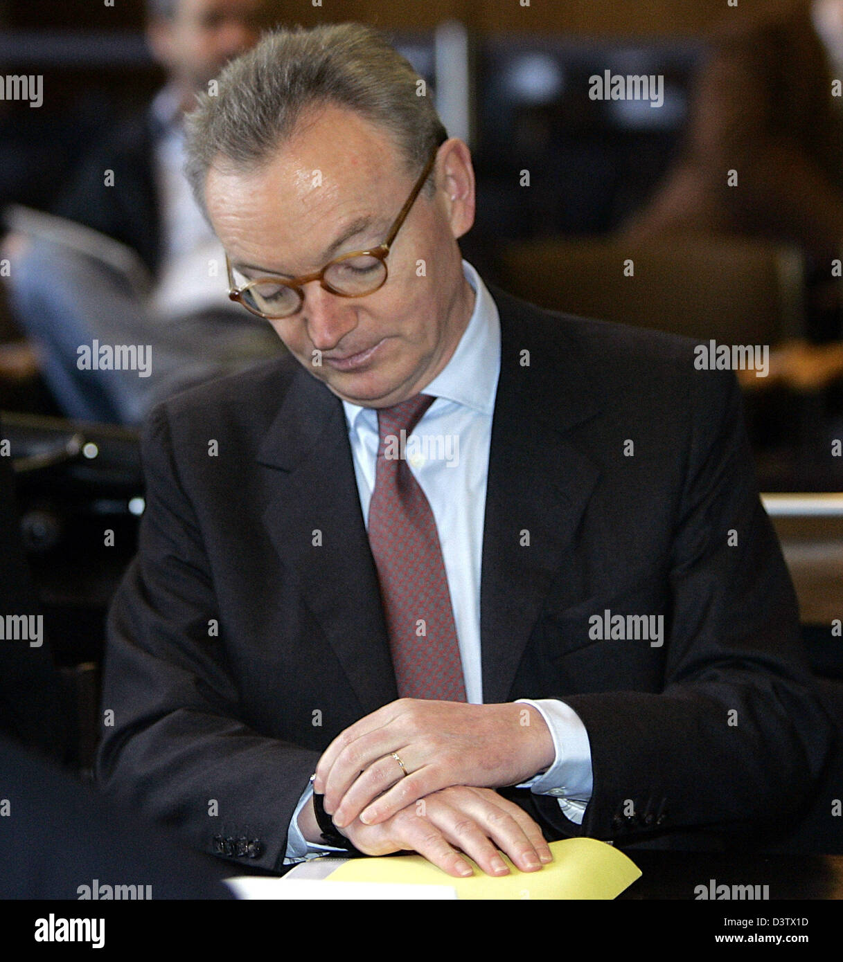 The former Mannesmann CEO Klaus Esser is pictured at the regional court ...