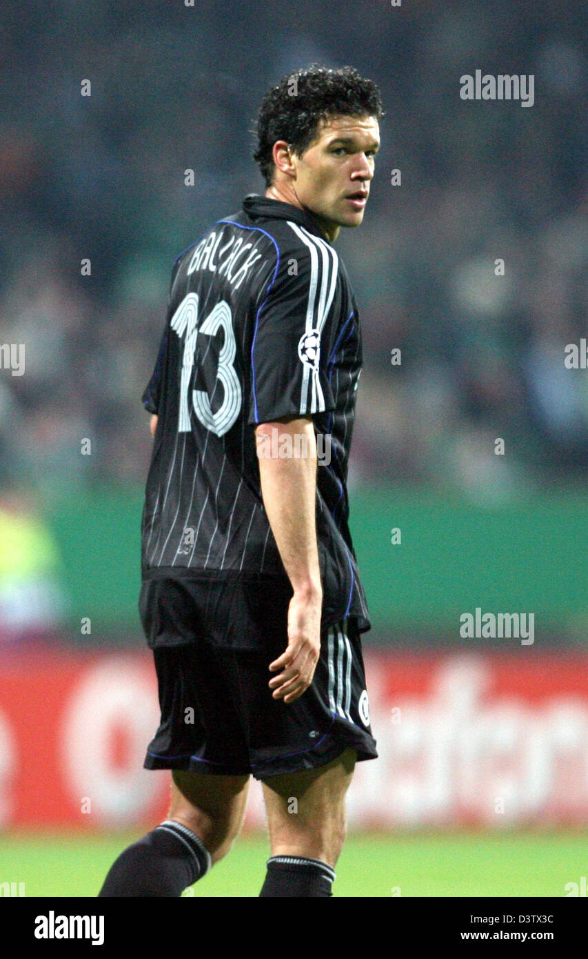 Michael Ballack of Chelsea pictured during the UEFA Champions League ...