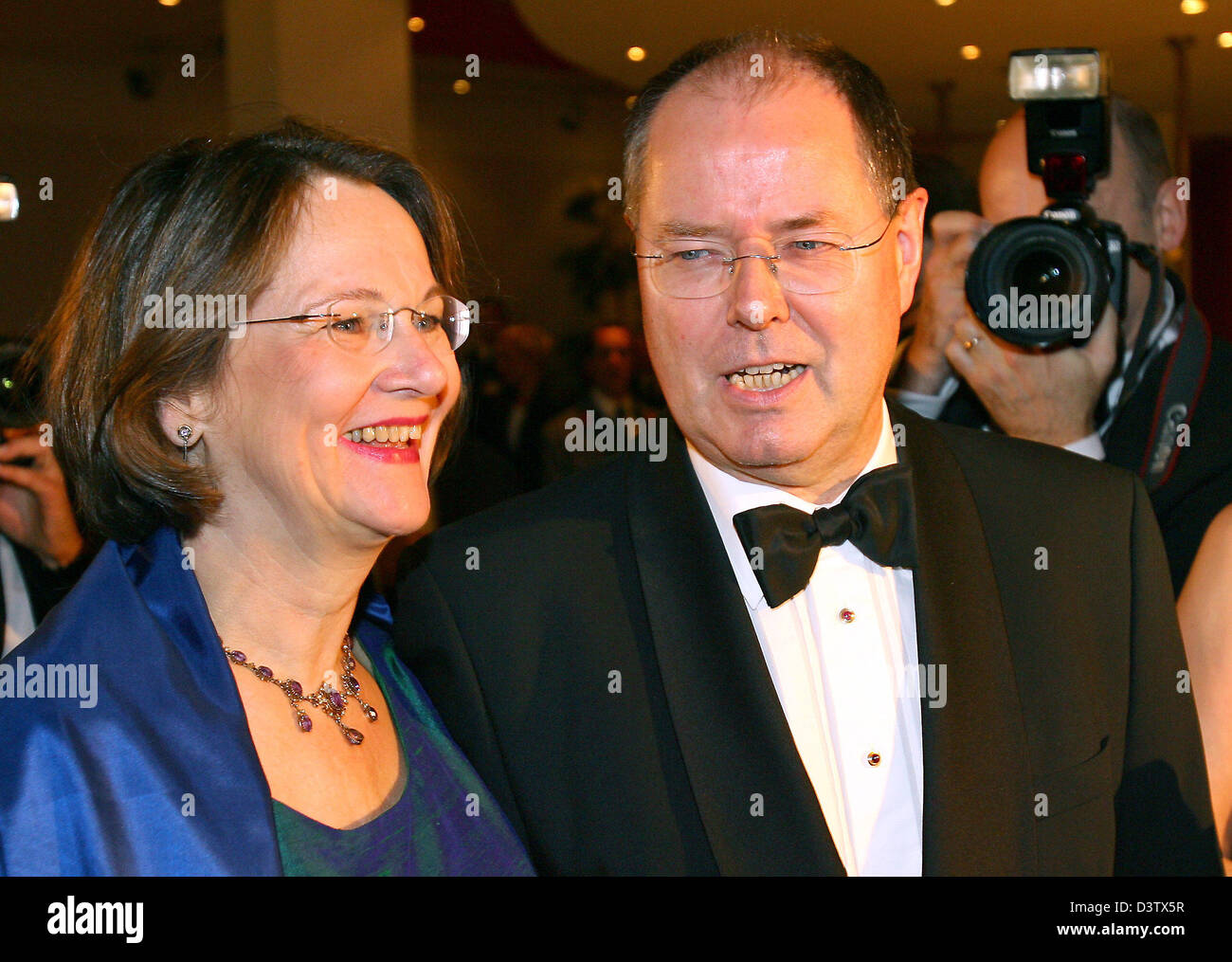 German Minister of Finance Peer Steinbrueck (R) and his wife Gertrud ...