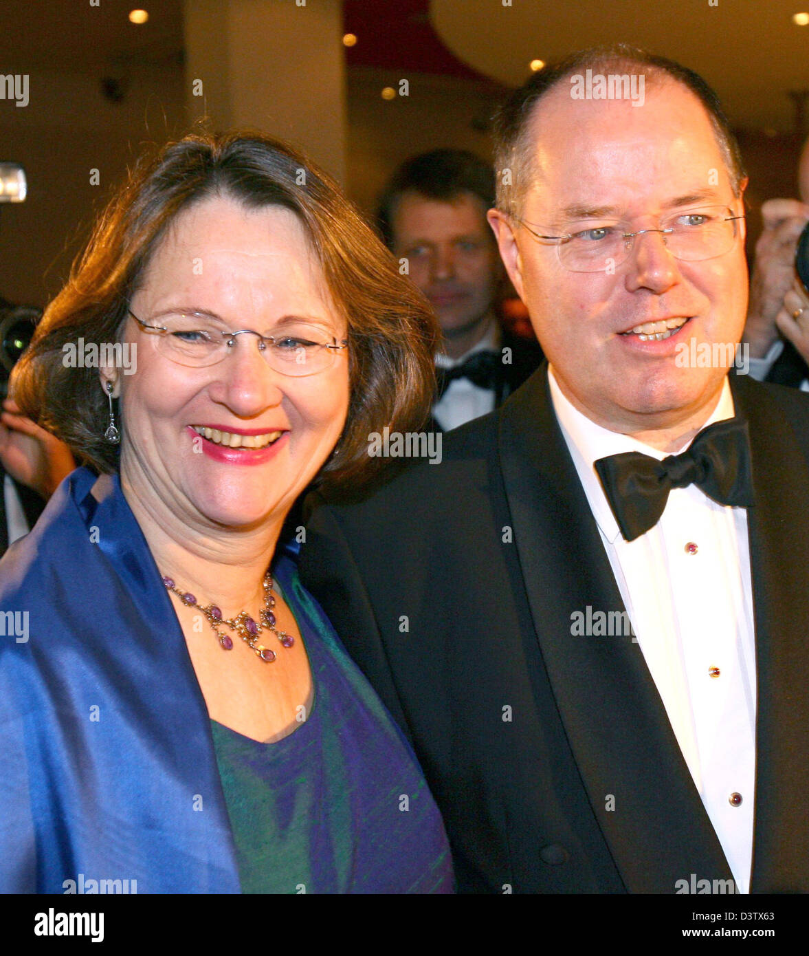 German Minister of Finance Peer Steinbrueck (R) and his wife Gertrud ...