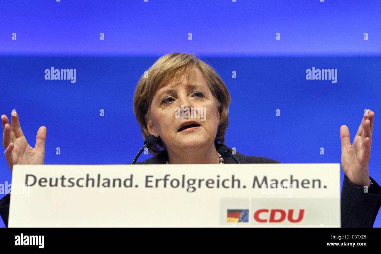 Angela Merkel, German Chancellor and chair of the Christian Democrats ...