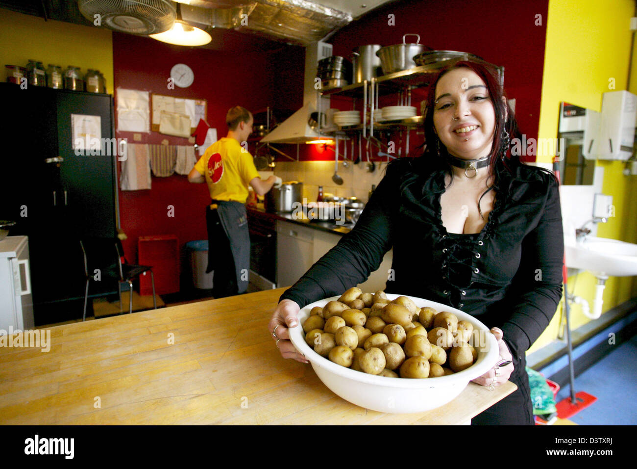 The photo shows the kitchen of the outreach clinic 'Off' for drug ...