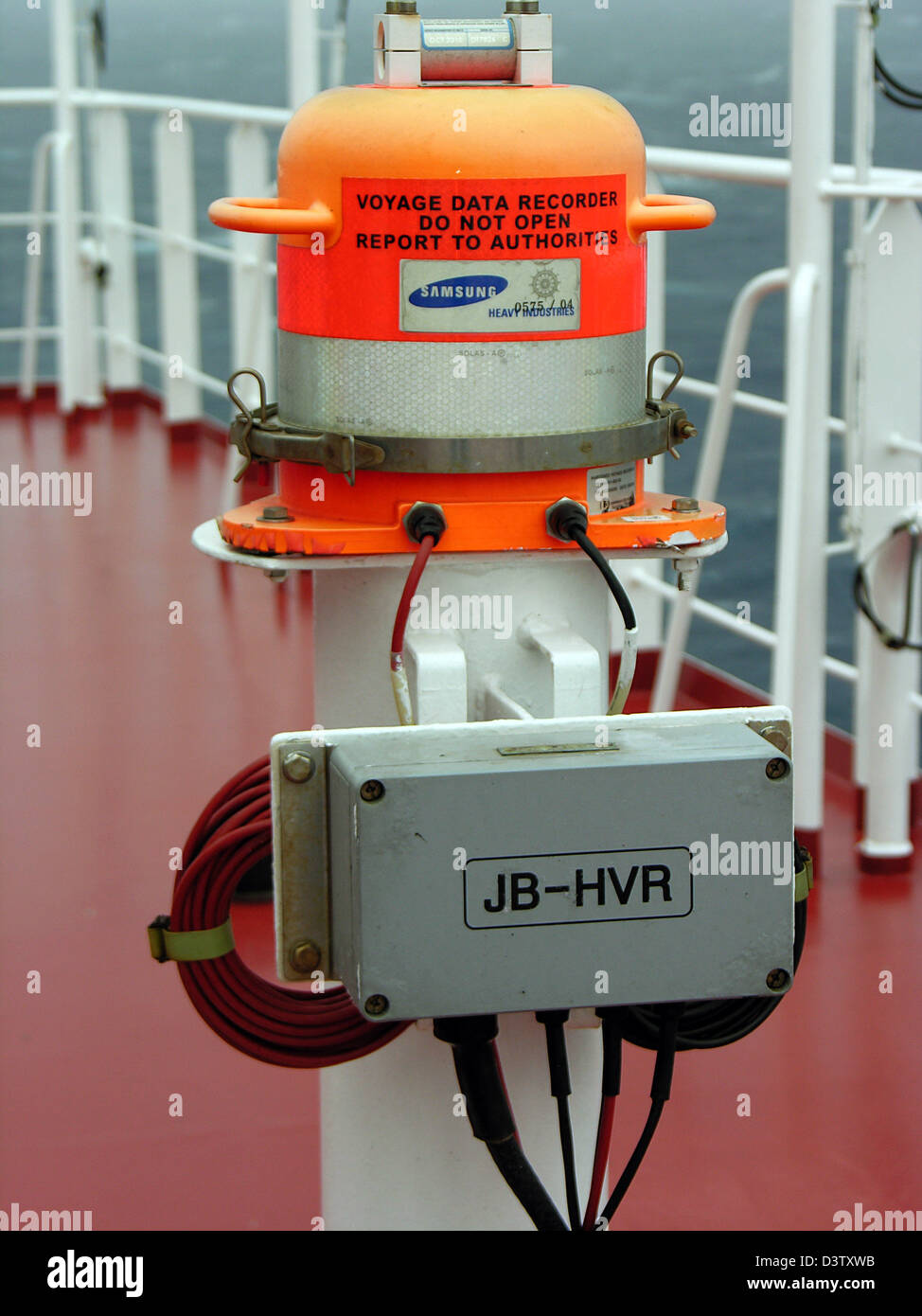 The photo shows the 'black box' onboard the container ship LT Cortesia ...