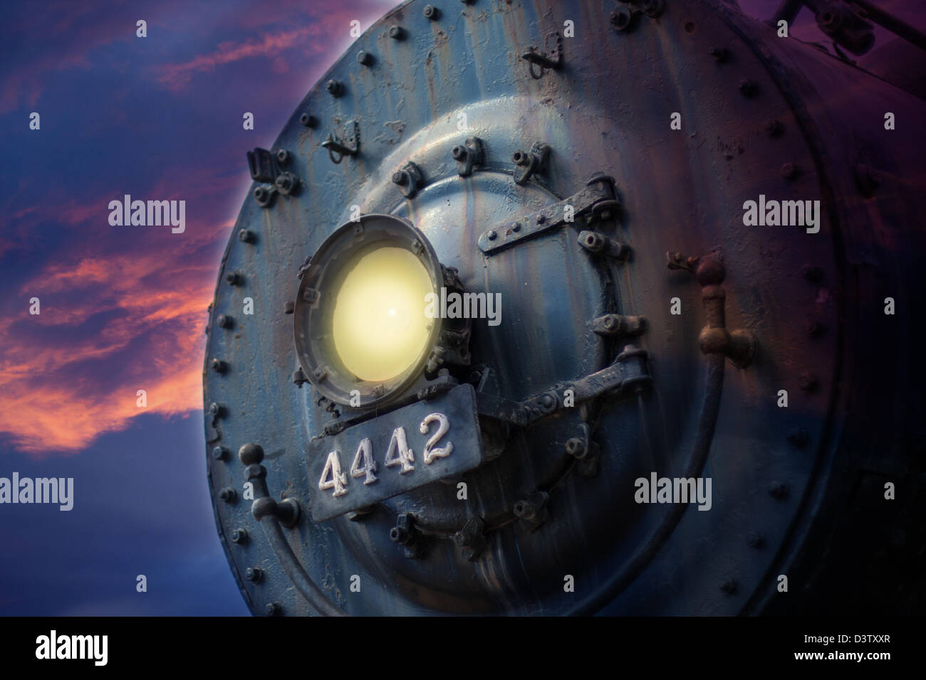 Front Steam Engine Locomotive Light Stock Photos & Front Steam Engine ...